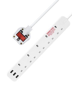 Generic 9.8 Ft Protector Power Strip - 5 Widely Outlets with 3 USB ...