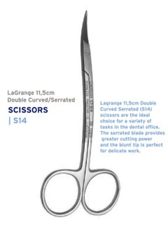 Crosstex Dental Instruments Scissors La Grange 11,5cm Double Curved ...