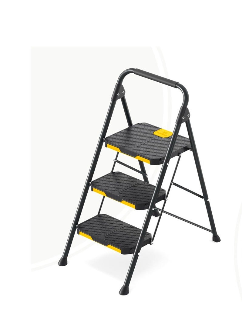 Generic 3-Step Metal Ladder Versatile Home Ladder with Wide Sturdy ...