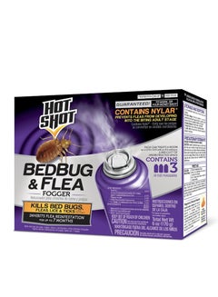 Hot Shot Hot Shot Bed Bug & Flea Fogger, 3 Count (Pack of 1), Kills ...