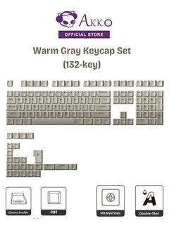 AKKO Akko Keycaps Warm Gray Gradient Theme 132-Key Cherry Profile ...