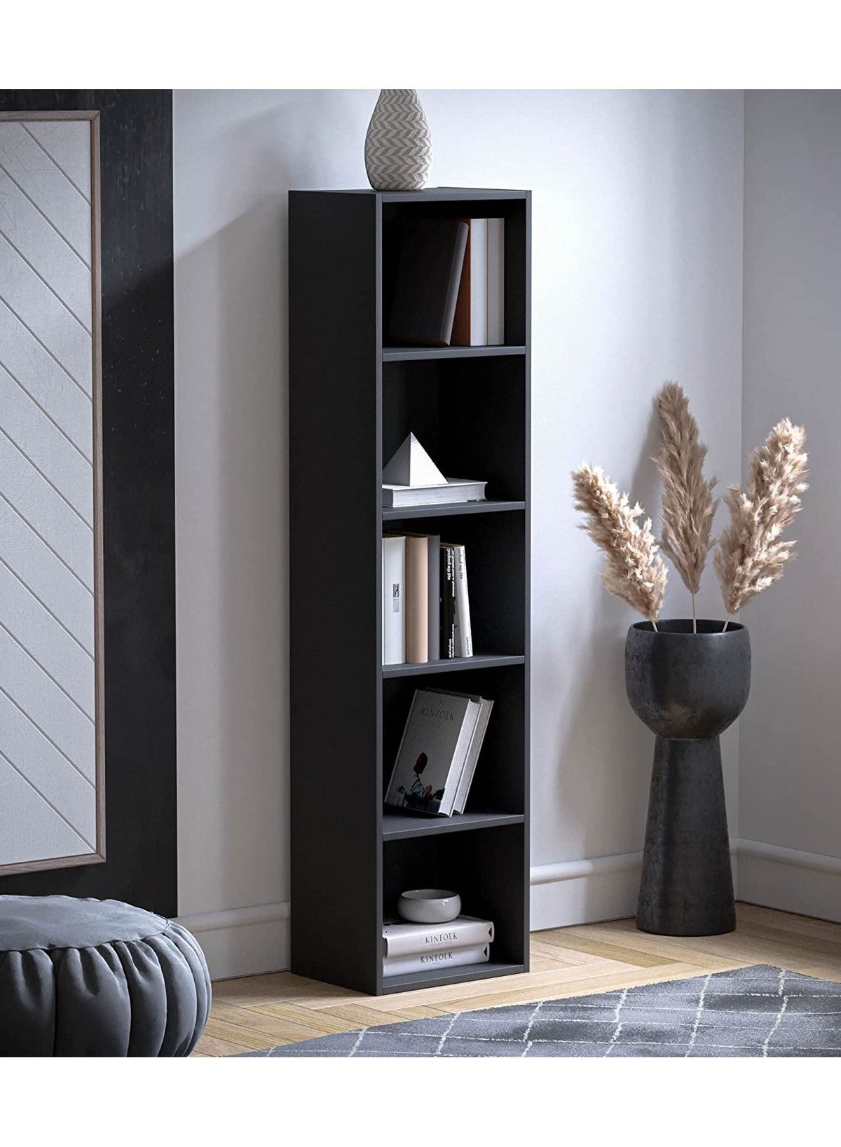 MODERN HOME Bookcase and accessory Display Unit of wood 5Tier Black ...
