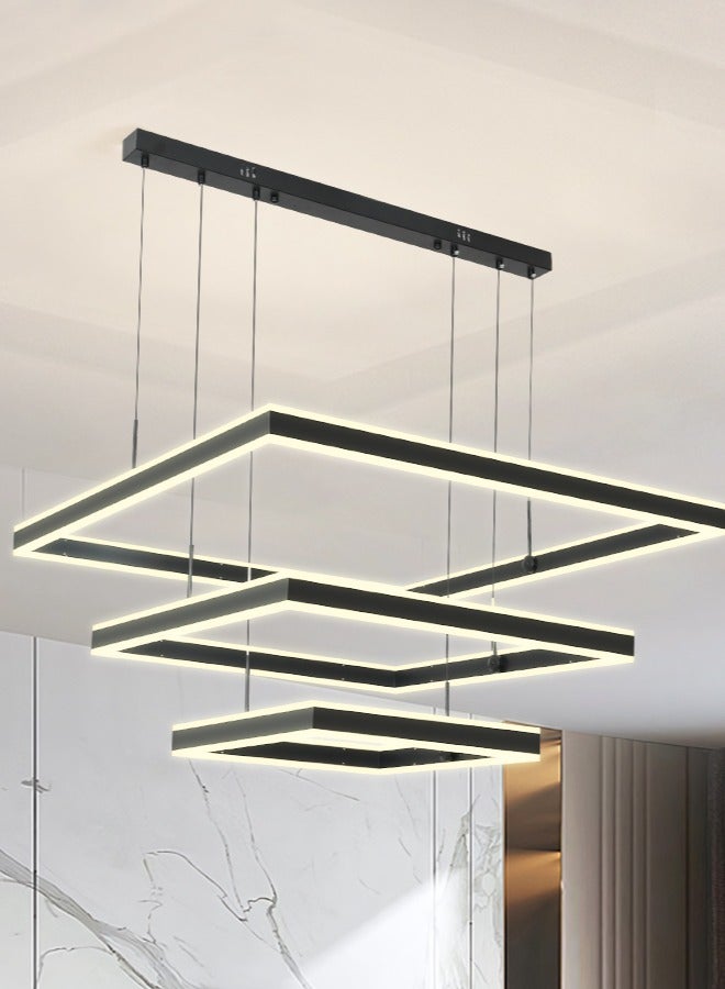 YATAI LIGHTING Modern LED Chandelier,Square Shape Dimmable Light ...