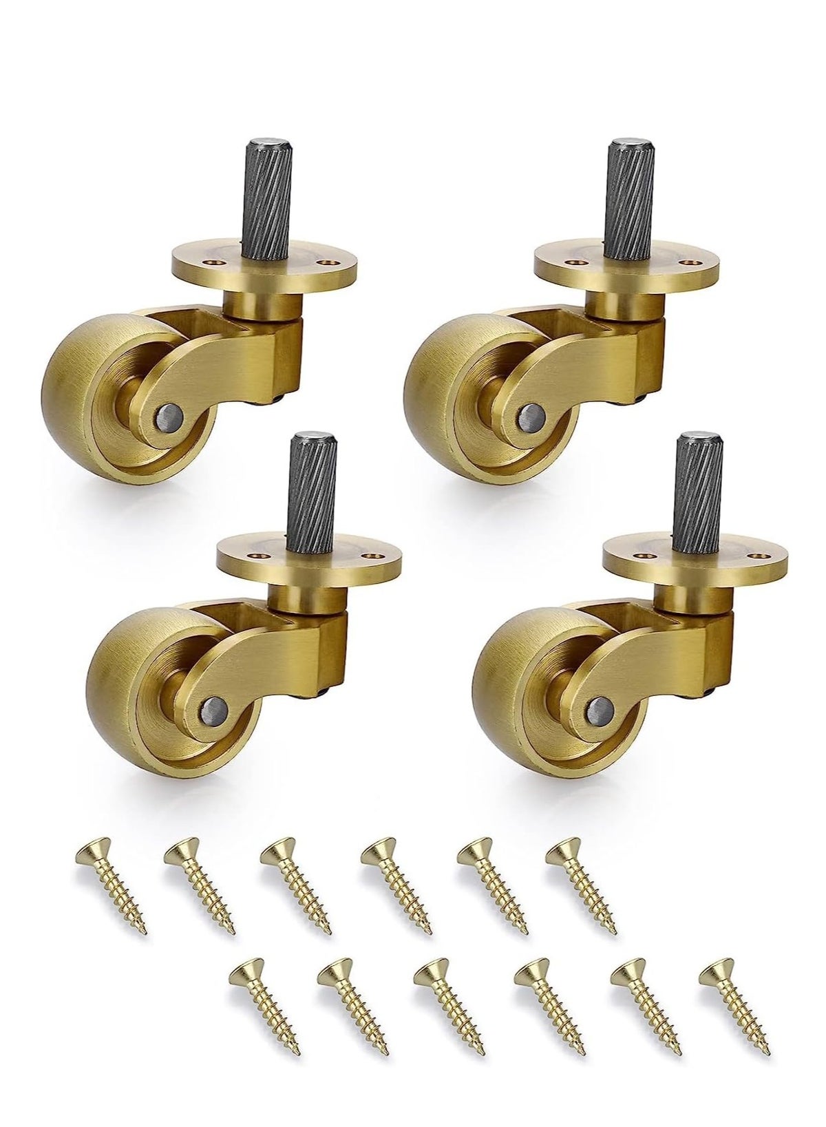 Generic Threaded Stem Caster Wheels Swivel Casters, Universal Brass ...