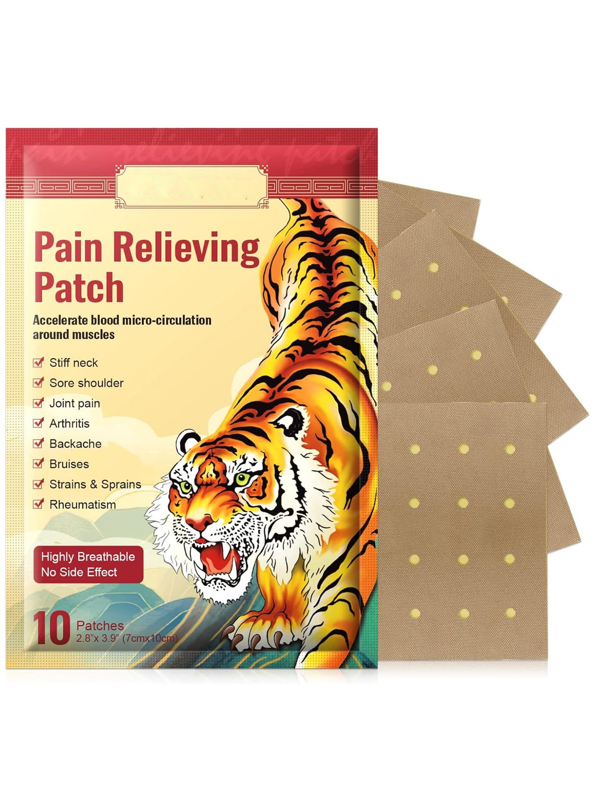 SYOSI Pain Relief Patches (20 Patches), Chinese Tiger Patch, Tiger Balm ...