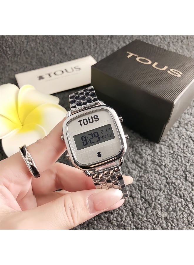 Tous TOUS Silver - Toned Digital Watch | Best Price KSA | Riyadh, Jeddah