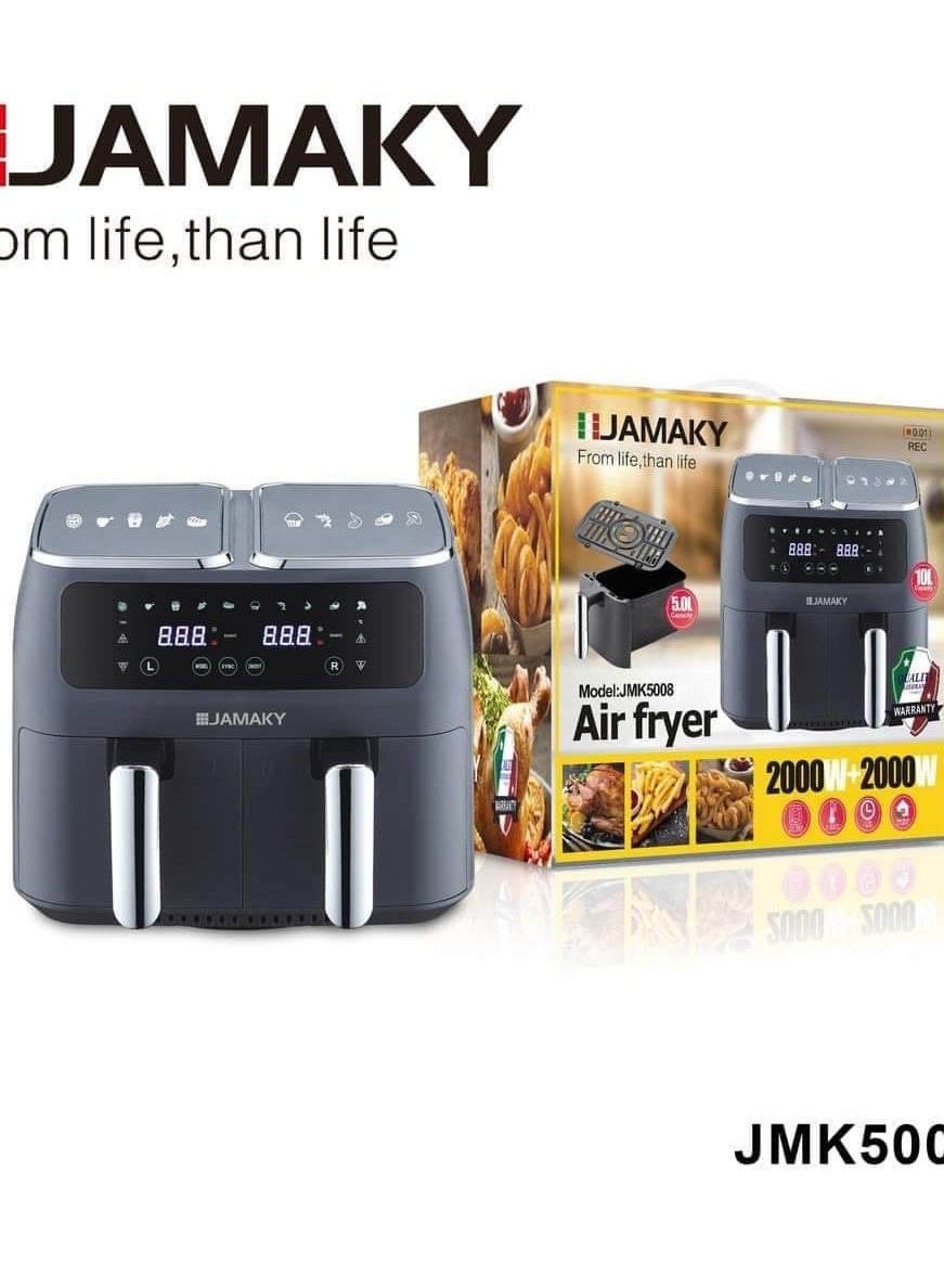 JAMAKY Italy Digital air fryer, 2000 watts, 10 liters, 2 double drawers ...