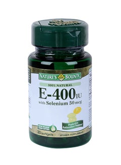 NATURE'S BOUNTY Vitamin E-400 Iu With Selenium 50Mg - 30 Softgels UAE ...