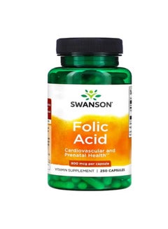 SWANSON Folic Acid 800 mcg 250 Capsules | Best Price UAE | Dubai, Abu Dhabi