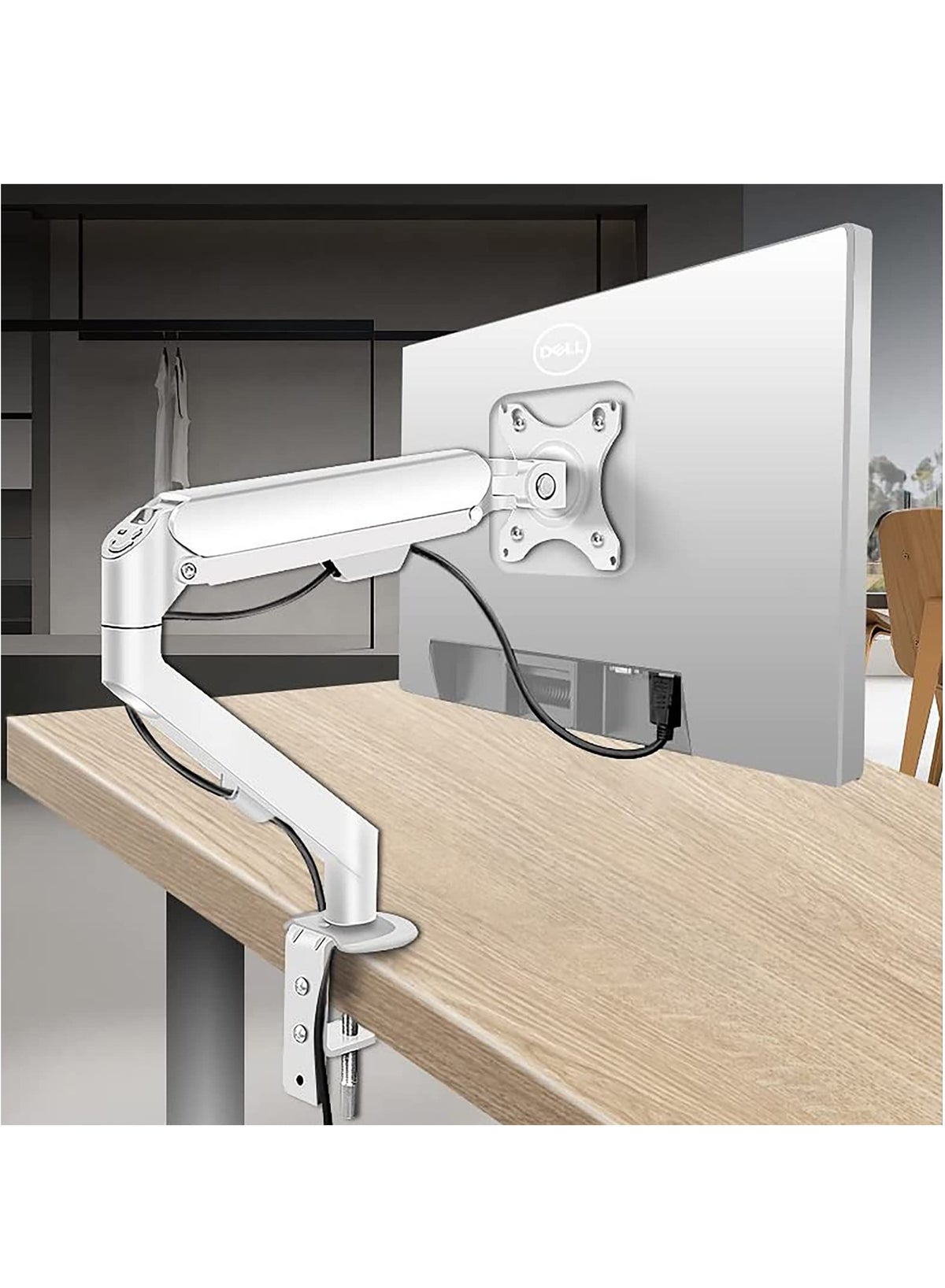 HILLPORT Single Monitor Mount Stand, Articulating Gas Spring Monitor ...