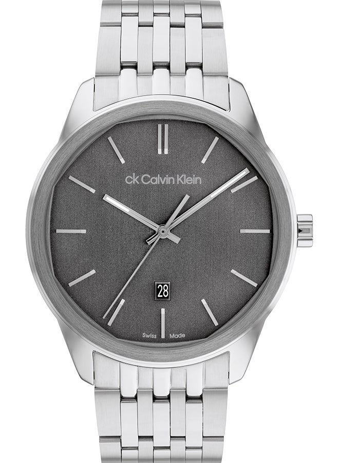 CALVIN KLEIN Men's Analog Round Shape Stainless Steel Wrist Watch ...