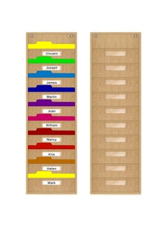 Panelee 20 Pockets 2 Pack File Storage Pocket Chart File Folder Pocket ...