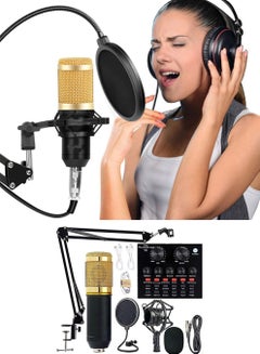 Generic Podcast Condenser Microphone Bundle with v8 Sound Card ...