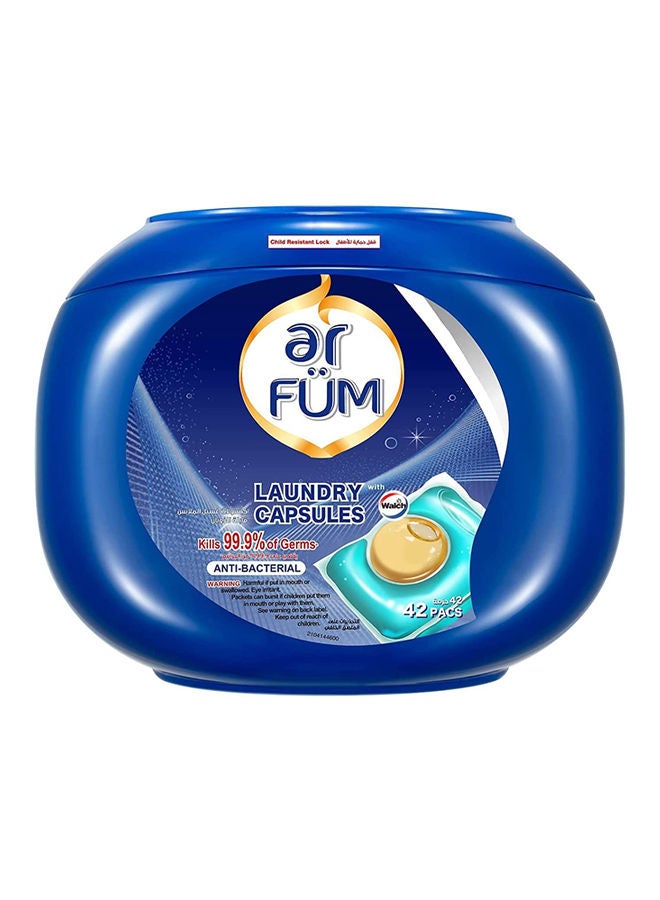 ar FUM Anti-Bacterial Laundry Detergent 42 Capsules, German Formulated ...