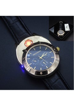 ZHUOHENG Rechargeable USB Lighter Watches clock Electronic Men's Casual ...