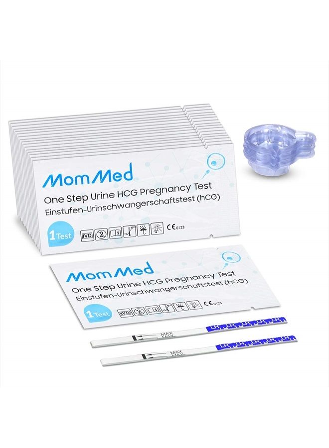 MomMed MomMed Pregnancy Test, 25 Hcg Pregnancy Test Strips with 25 ...