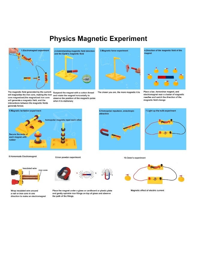 Generic Large Science Magnet Kit for Kids, Physics Electromagnet ...