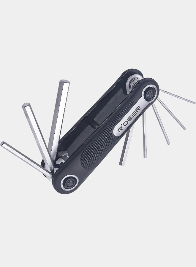 RDEER 8 in 1 Folding Hex Key Set for Metric Pocket Bicycle Portable ...