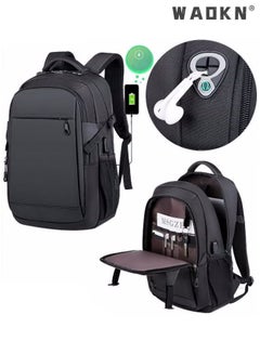 WAOKN Men Travel Backpack,Business Backpacks,Business Backpack with USB Charging Port and ...