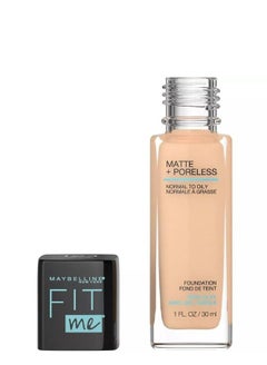 MAYBELLINE NEW YORK Maybelline Fit Me Matte + Poreless Foundation - 124 ...