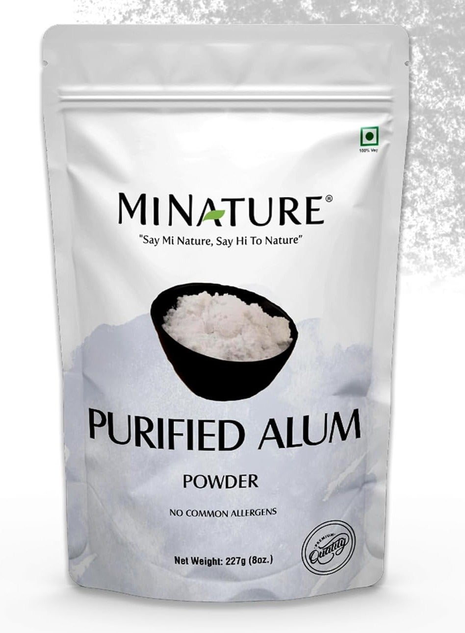 mi nature Purified Alum Powder (phitkari) by mi Nature | 227g(8 oz) (0. ...