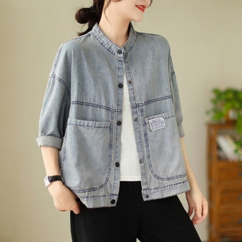 Generic Denim Coat Women'S Wear Women'S Korean Style Washed Dressed ...