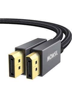 MOWSIL DisplayPort Cable 2 Mtr, DP Cable 1.2, 4K@60Hz, 2K@165Hz,2K@144Hz, Gold-Plated Braided ...