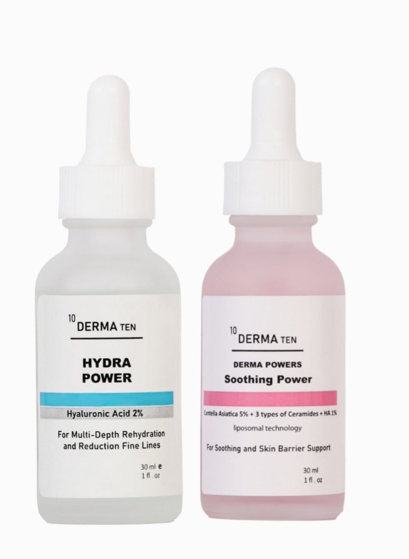 DERMA TEN Hydra Repair Bundle Hydra Power Hyaluronic Acid 2%+ Derma ...