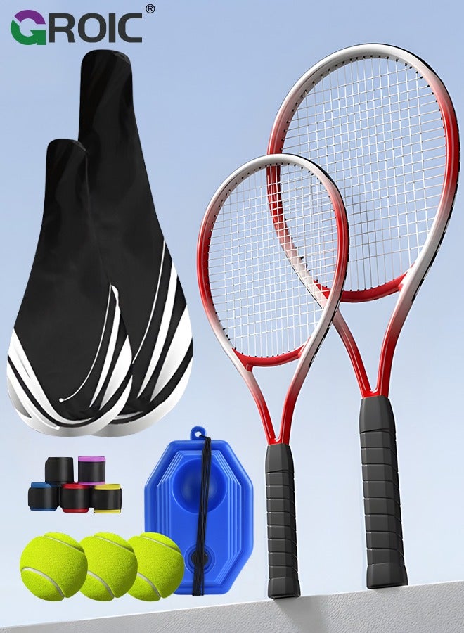 GROIC Tennis Rackets Set for Adults and Kids, 2 Player Tennis Rackets ...