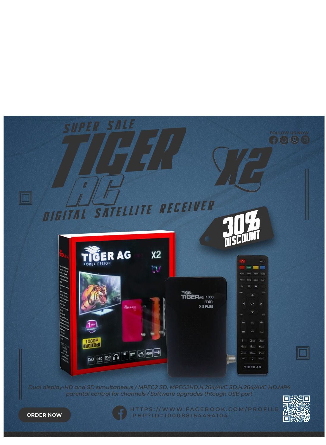TIGER Digital satellite HD Reciver Tiger AG-1000 mini X2 | Best Price ...