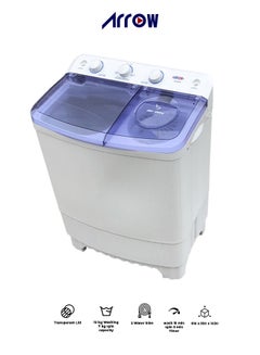 Arrow 12 KG Twin Tub Semi-Automatic Washing Machine, 7 KG Spin Capacity ...