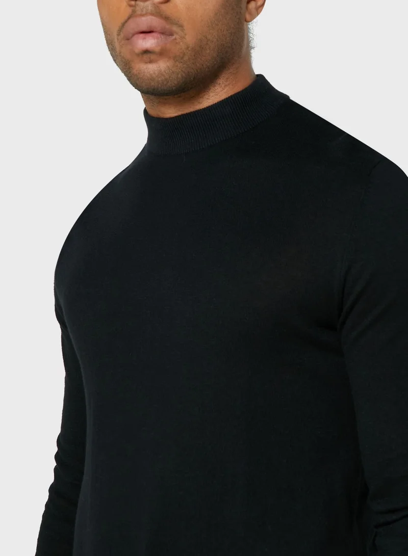TOPMAN Turtle Neck Knitted Sweater for Men | Best Price Qatar
