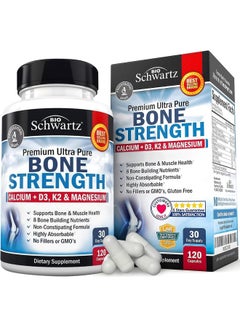 BioSchwartz Bone Strength Calcium Supplement - With Calcium, Vitamin D3 ...