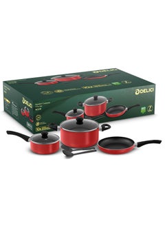 DELICI Non Stick Cookware Set 7 Pcs (NCS7R) | 10X Tougher Non-Stick ...