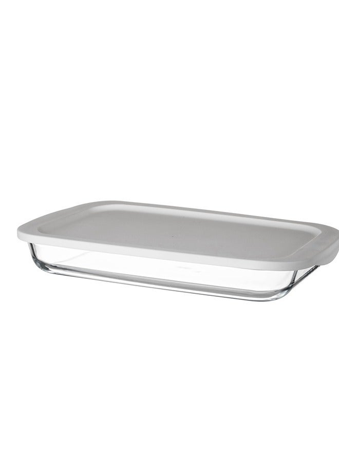 Dania Glass Oven Tray with Rectangular Lid 1.6 liters | Best Price KSA ...