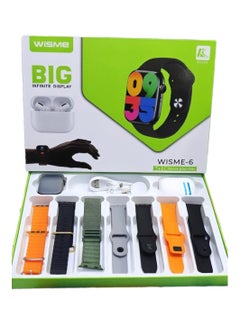 WISME Smart Watch with 7+1Straps Full Touch Color Screen Bluetooth ...