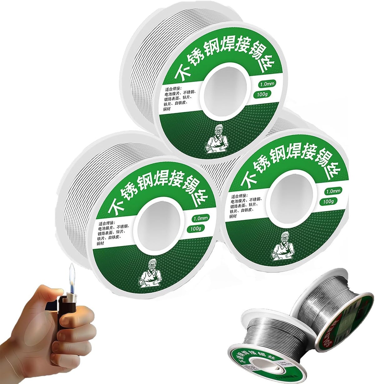 klarako Aluminum Stainless Steel Lighter Solder Wire, Low Melt ...