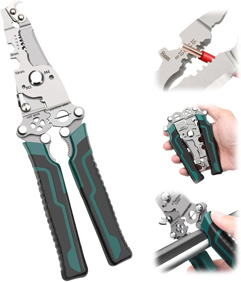 Generic 2025 Green 18 In 1 Foldable Wire Stripper Automatic Stripping ...