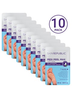 SKIN REPUBLIC Pedi Peel Max Intensive Exfoliating Treatment Foot Mask ...