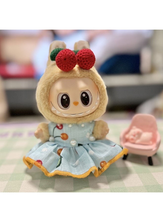 LABUBU Second Generation Blind Box Labubu Clothing PVC Face Keychain ...