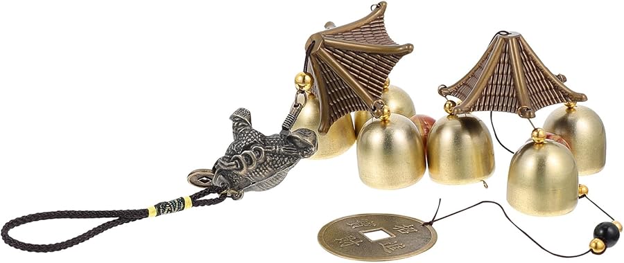 Generic Brass Octagonal Wind Chime With Feng Shui Coin For Garden Patio ...