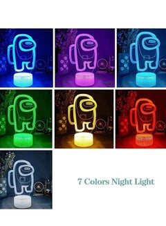 تسوق XiuWoo وAmong us lamp with remote, among us lamp and clock ...