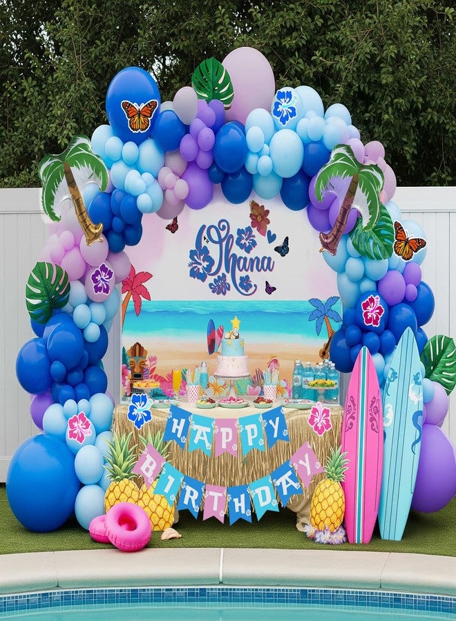 kozee Blue pink purple Balloon Hawaii Garland Kit with Ohana theme ...