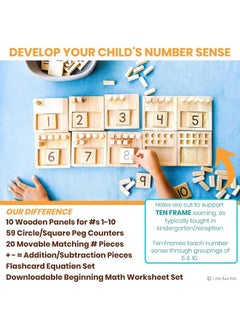 LITTLE BUD KIDS LITTLE BUD KIDS Counting Pegs - A Ten Frame Math Game ...