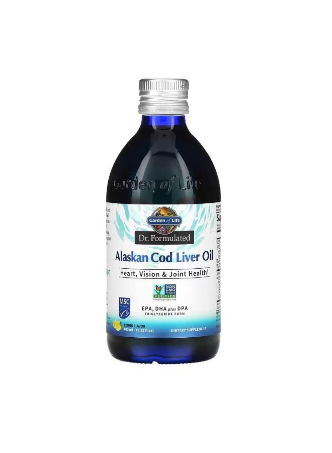 Garden of Life Dr. Formulated Alaskan Cod Liver Oil Lemon 13.52 fl oz ...