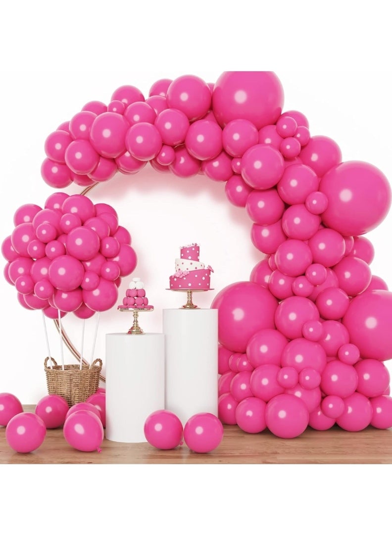 Generic 129pcs Hot Pink Balloons, Latex Magenta Pink Balloon Arch Kit ...