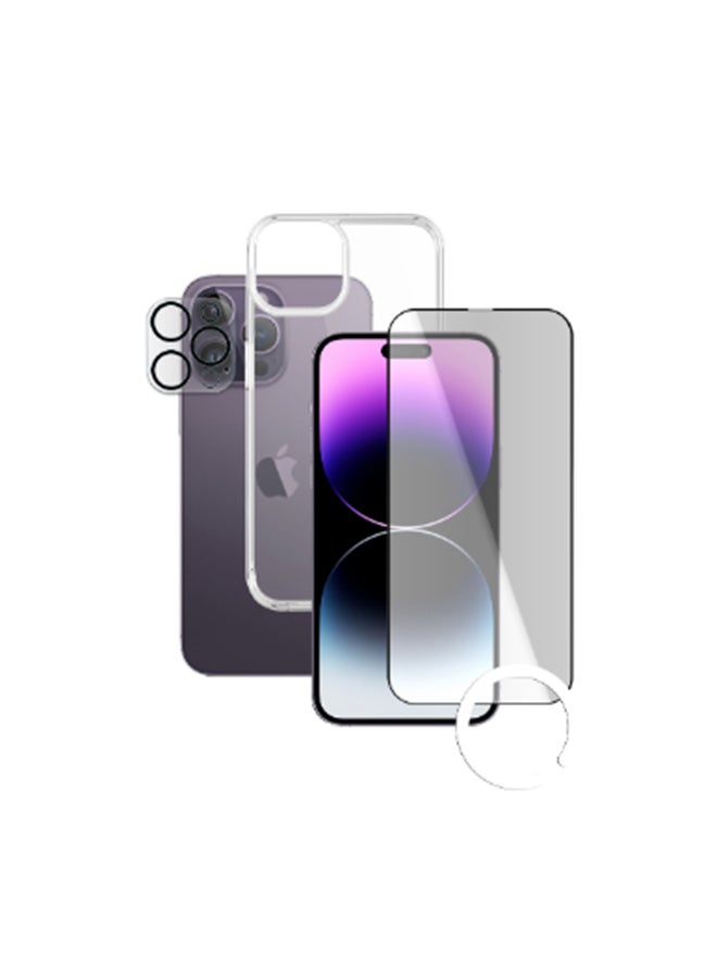Xonda 3-in-1 protection package for iphone 14 Pro Max - Clear case ...