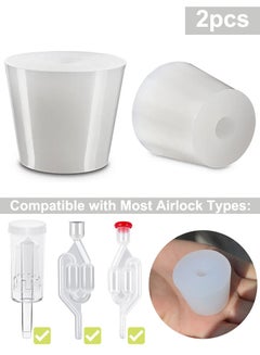 Generic 2pcs Fermentation Silicone Stopper Drilled Plug With Hole for ...
