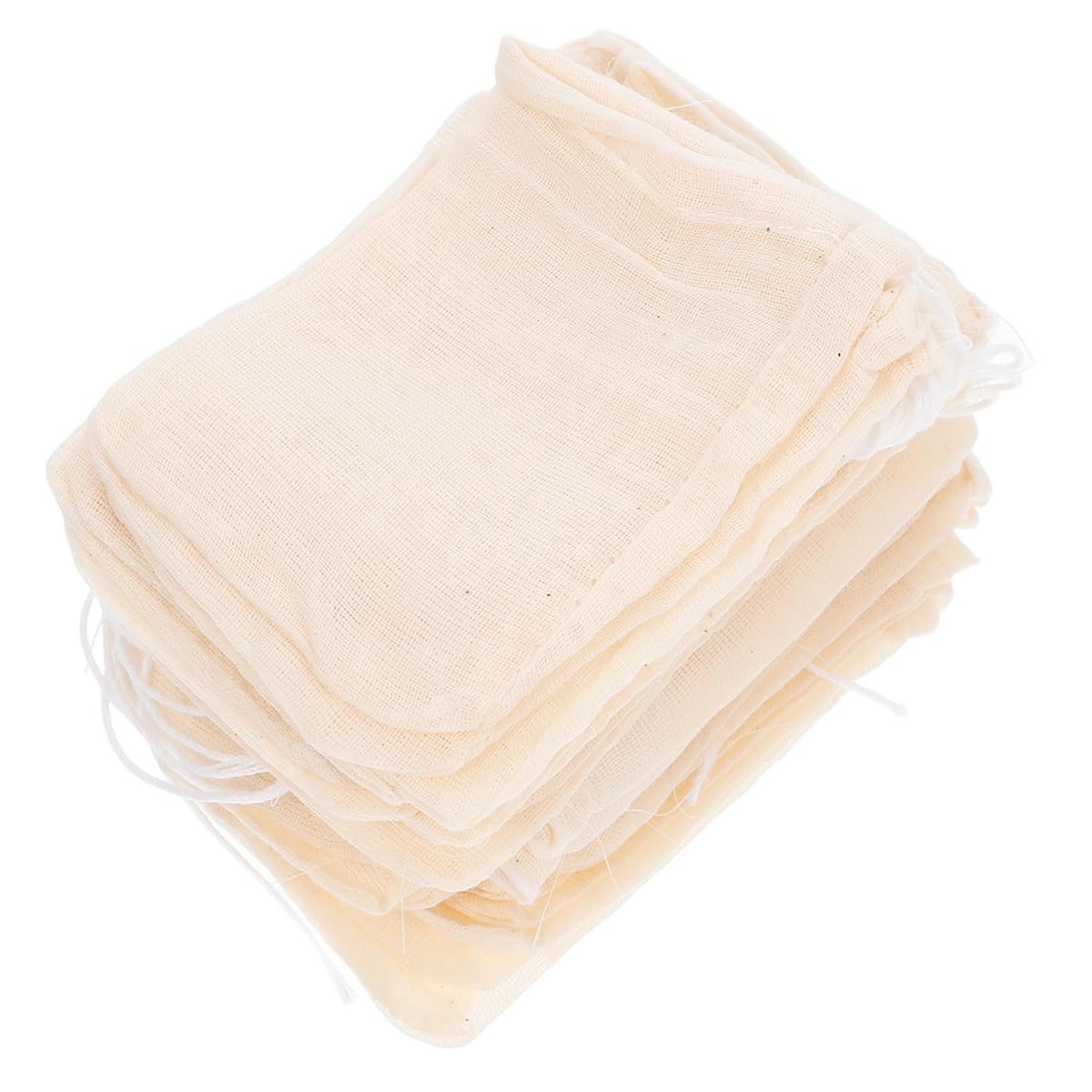 Generic 50pcs Cotton Gauze Tea Filter Bags Size 8x6cm Drawstring Soup ...