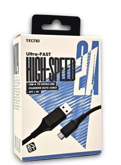 TECNO Tecno Ultra Fast USB-A to micro-USB 3FT/1m Cable Black UAE ...